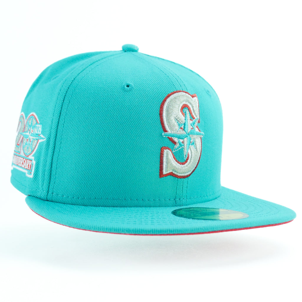 New Era Custom Exclusive 5950 Fitted Seattle Mariners Teal Metallic 20 ...