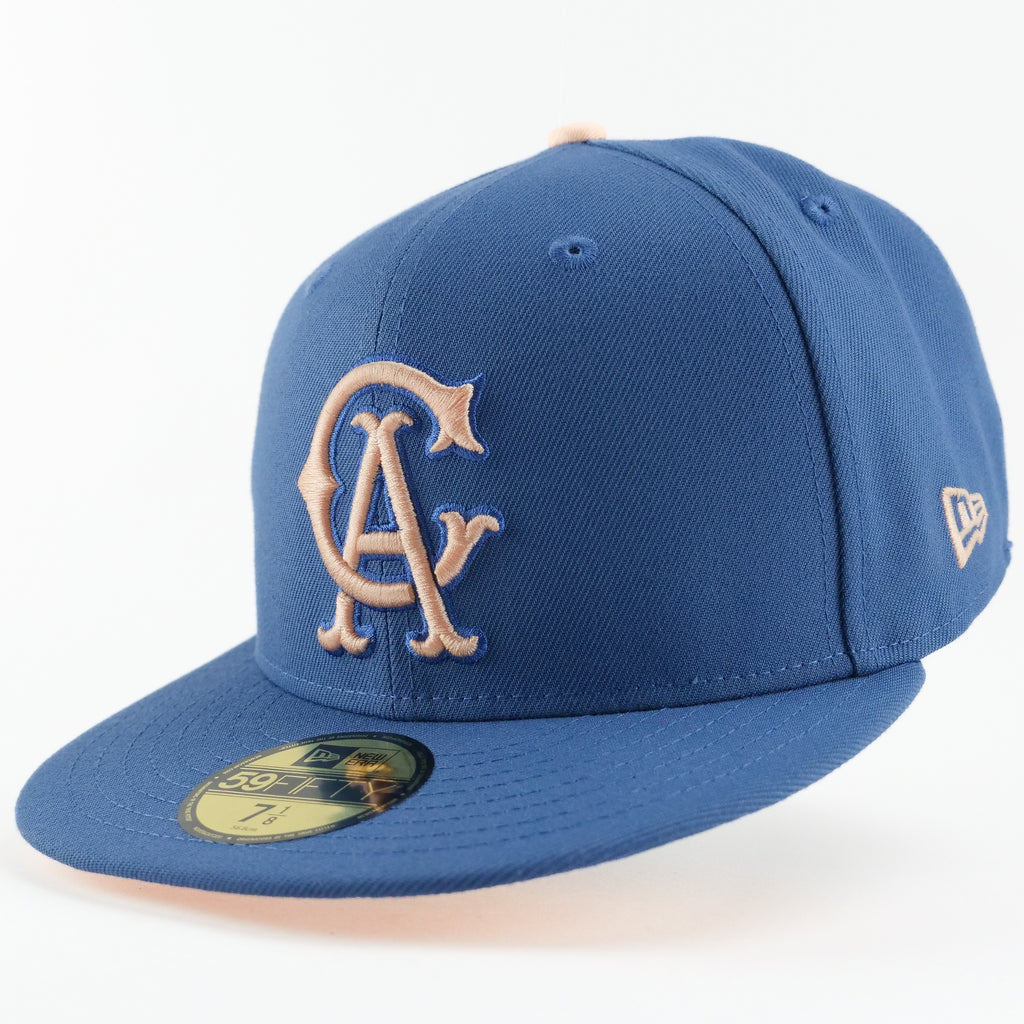 New Era Custom Exclusive Fitted California Angels Flint Blue Peach 35t ...